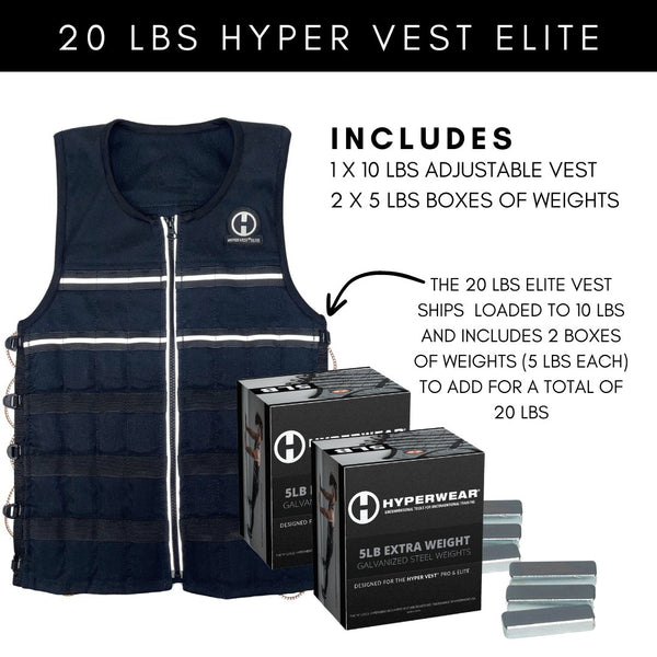 Hyper Vest ELITE Weighted Vest | Thin, Comfortable, & High-Performance ...