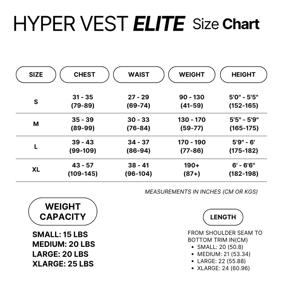 Hyper Vest ELITE Weighted Vest | Thin, Comfortable, & High-Performance ...